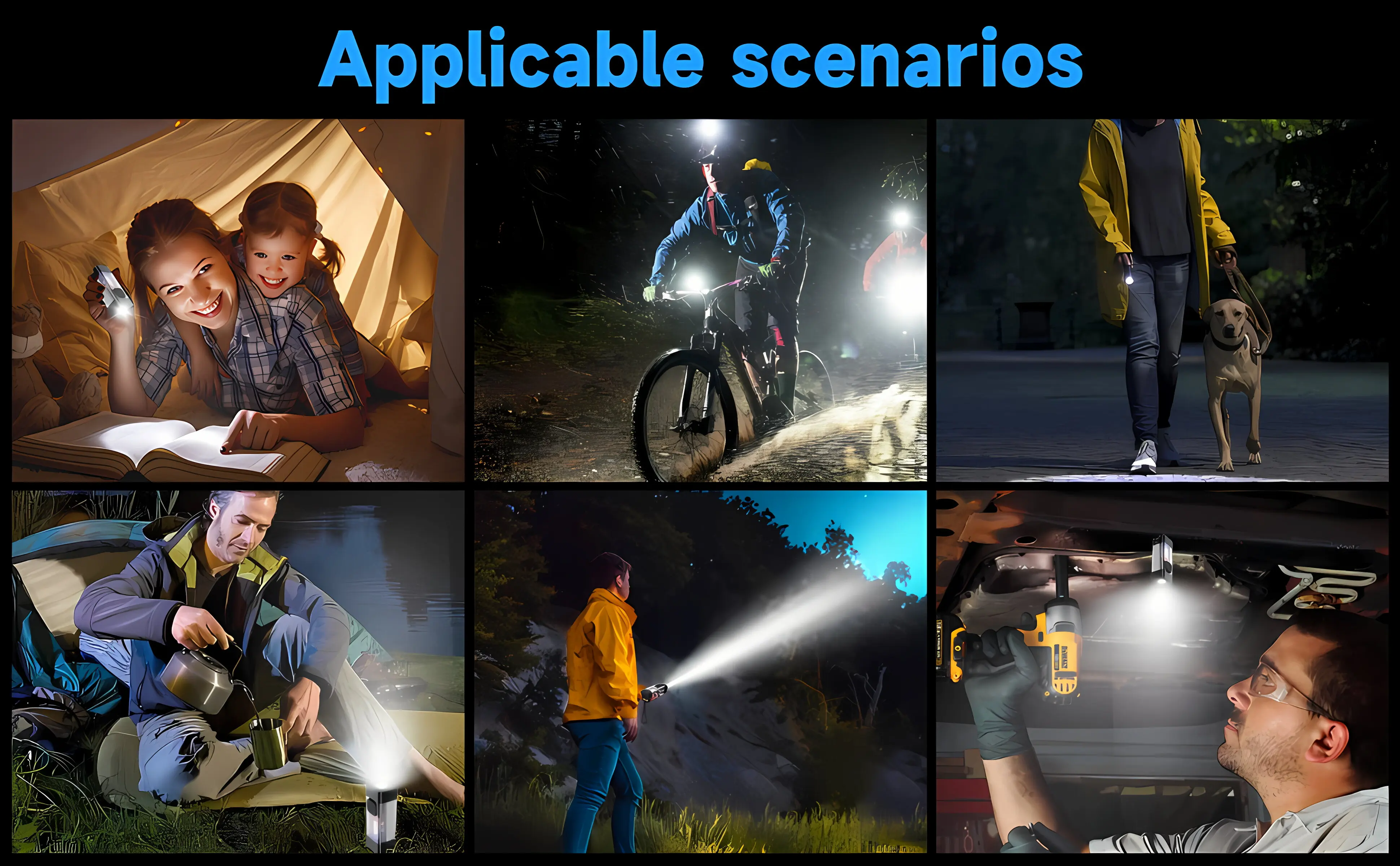 E-commerce Multi-function Keychain Flashlight Outdoor Camping Strong ...