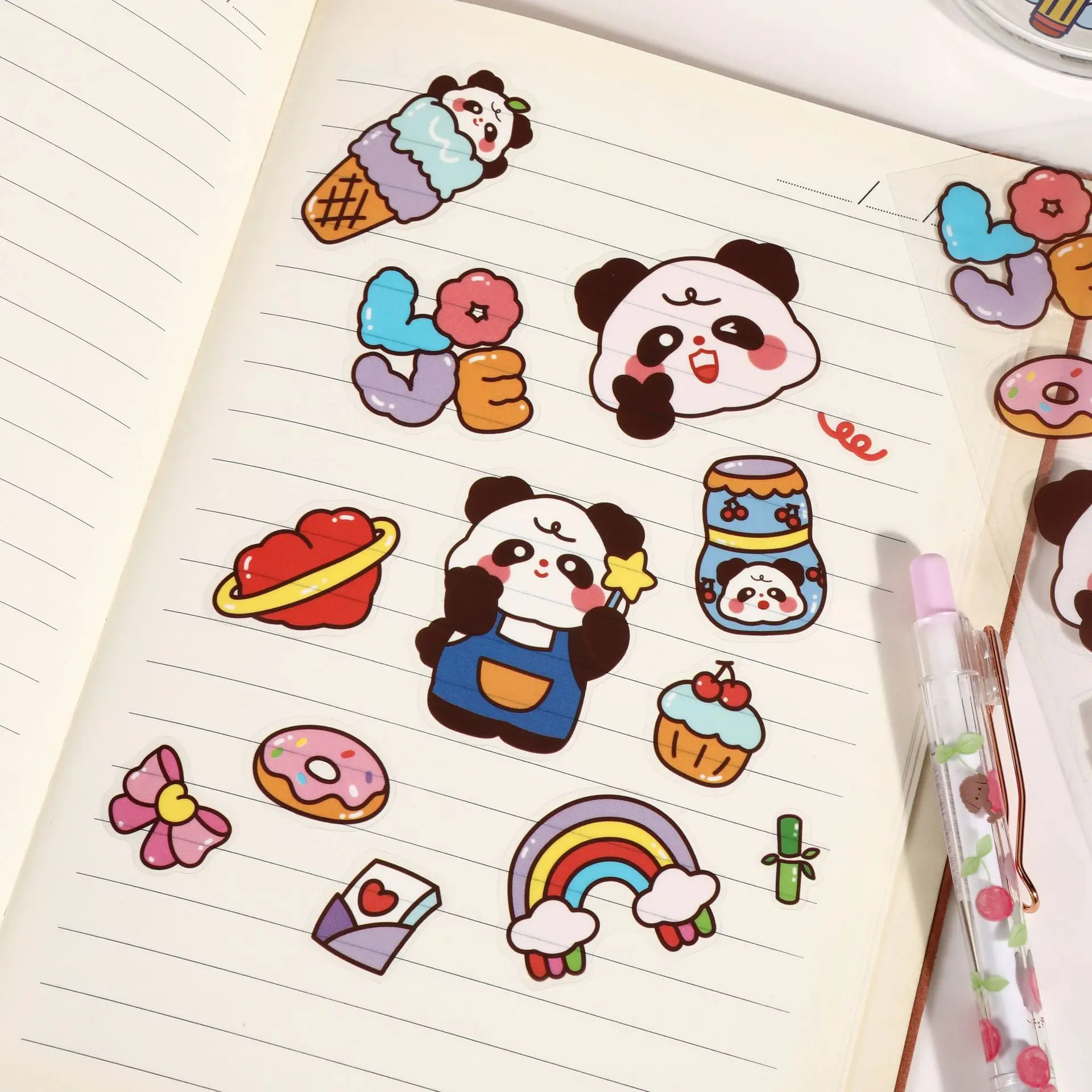 Customized Cute Stickers Paper Puffy Cartoon Vinyl Sticker Sheets ...