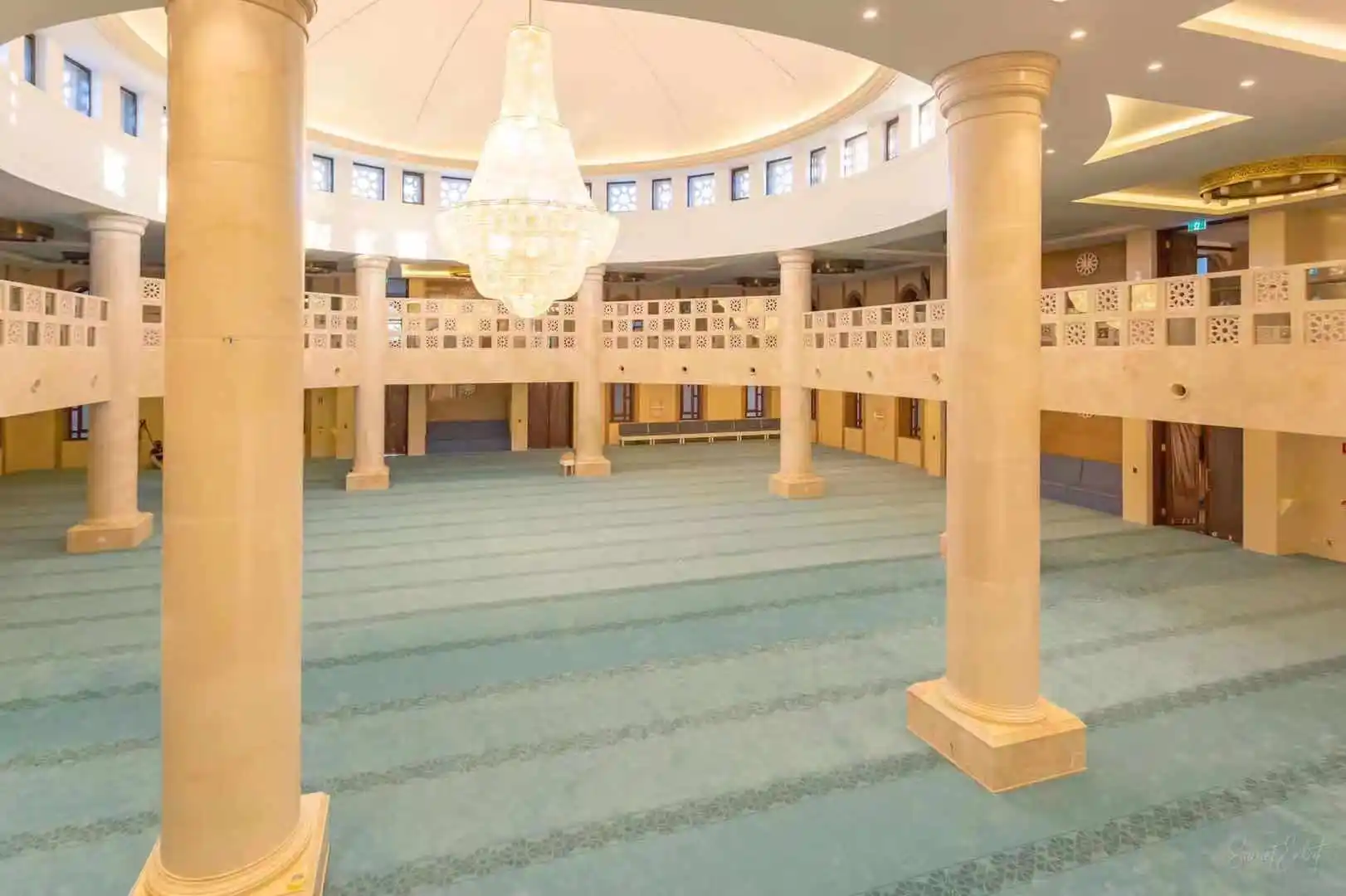 Customized Mosque Building Design - White Limestone Marble