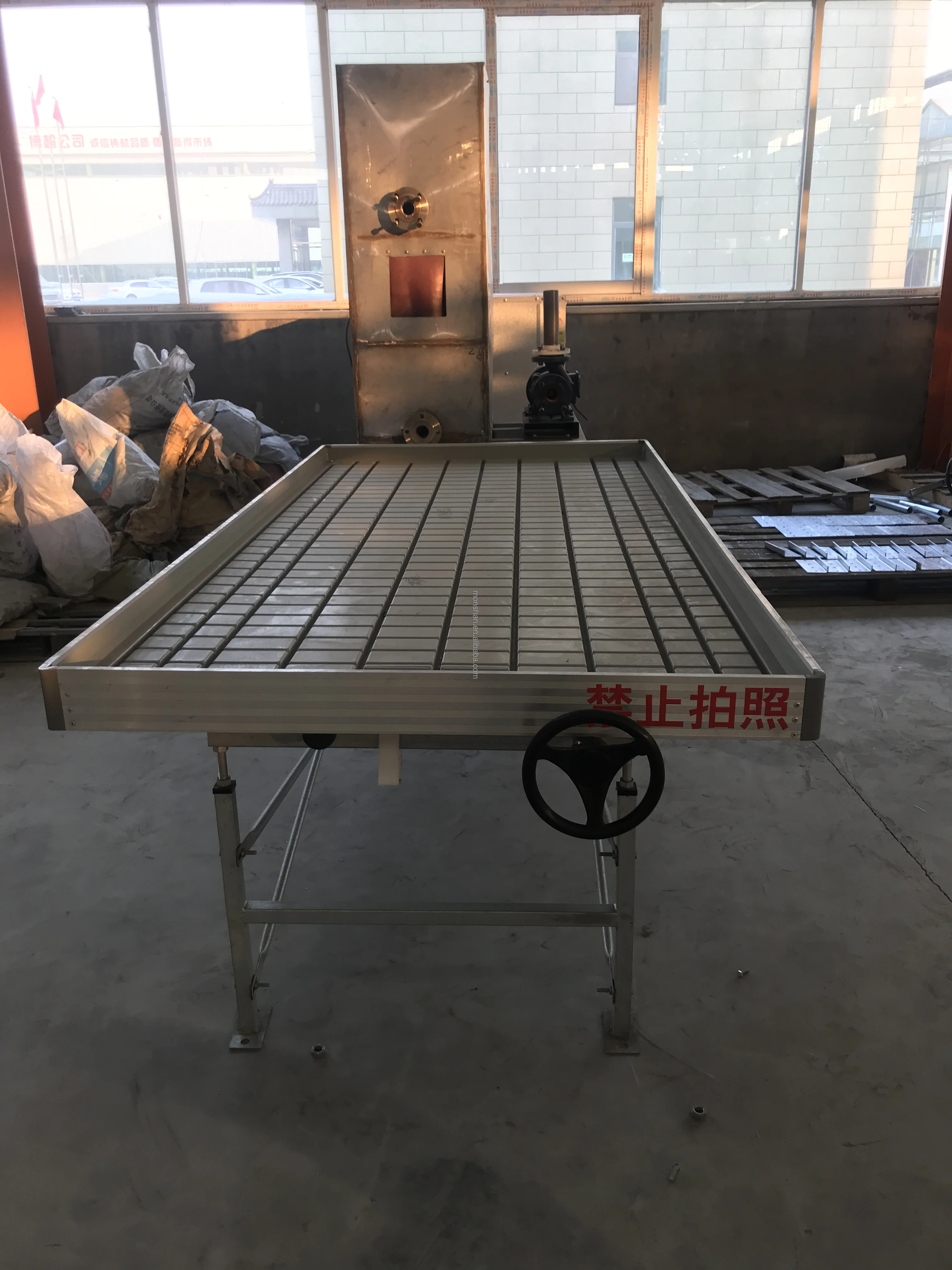 ABS Food Grade Movable Rolling Flood Table Stand Hydro Grow Tray Tables