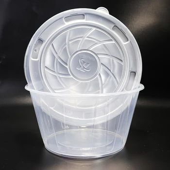 Clear Plastic Round Takeaway Packaging Eco Friendly Pp 1500ml ...