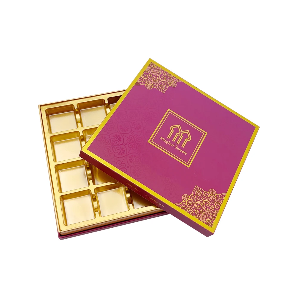 Luxury Cardboard Favor Wedding Candy Truffle Chocolate Gold Foil Logo ...