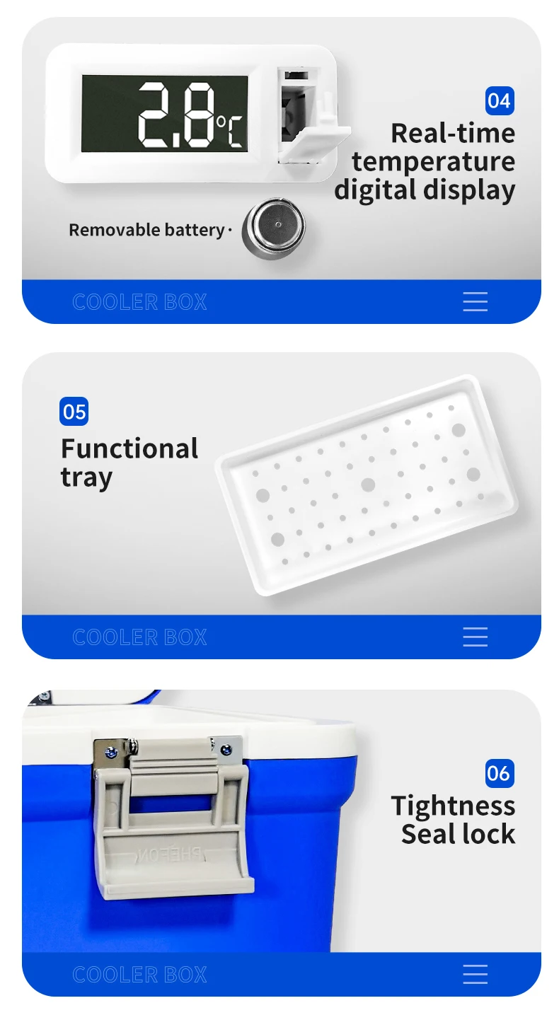 New Design Cold Chain Medical Cooler With Safety Key Locking Laboratory ...