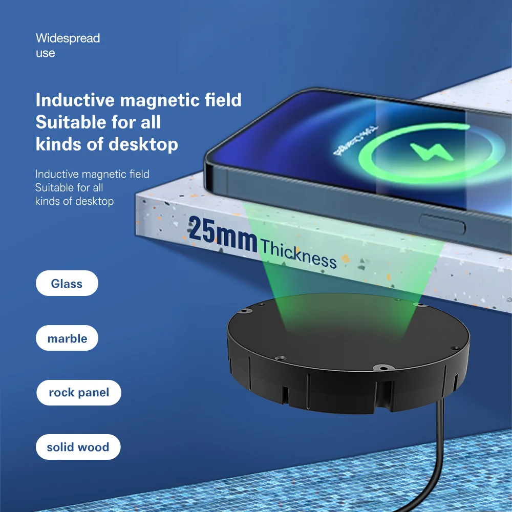 Furniture Wireless Charging Hidden Under Desk Long Distance Wireless ...