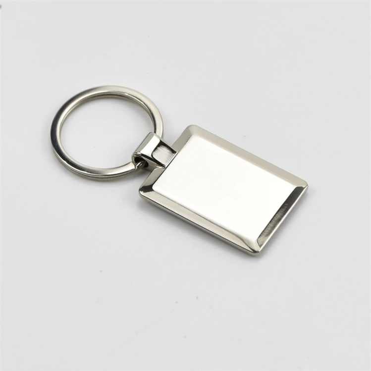 Custom Engrave Logo Rectangle Square Round Keyring Strip Bar Blank Key ...