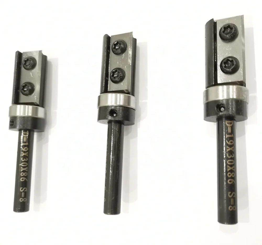 Replaceable Knife Insert Router Bit Customizable Flush Trim Straight Bits for Woodwork with Top ...