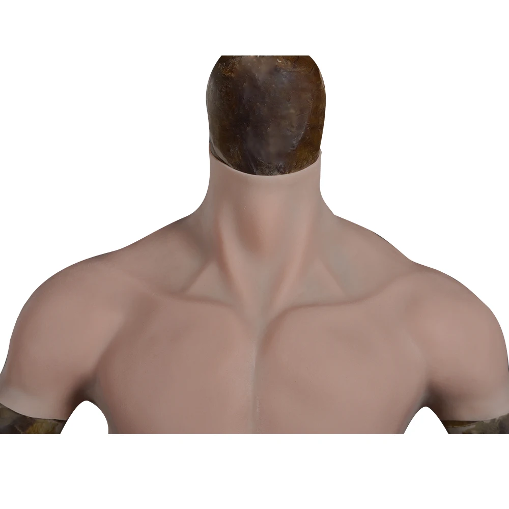 Cosplay Upgrade Fake Belly Muscle Suit Silicone Muscle Chest With Arms