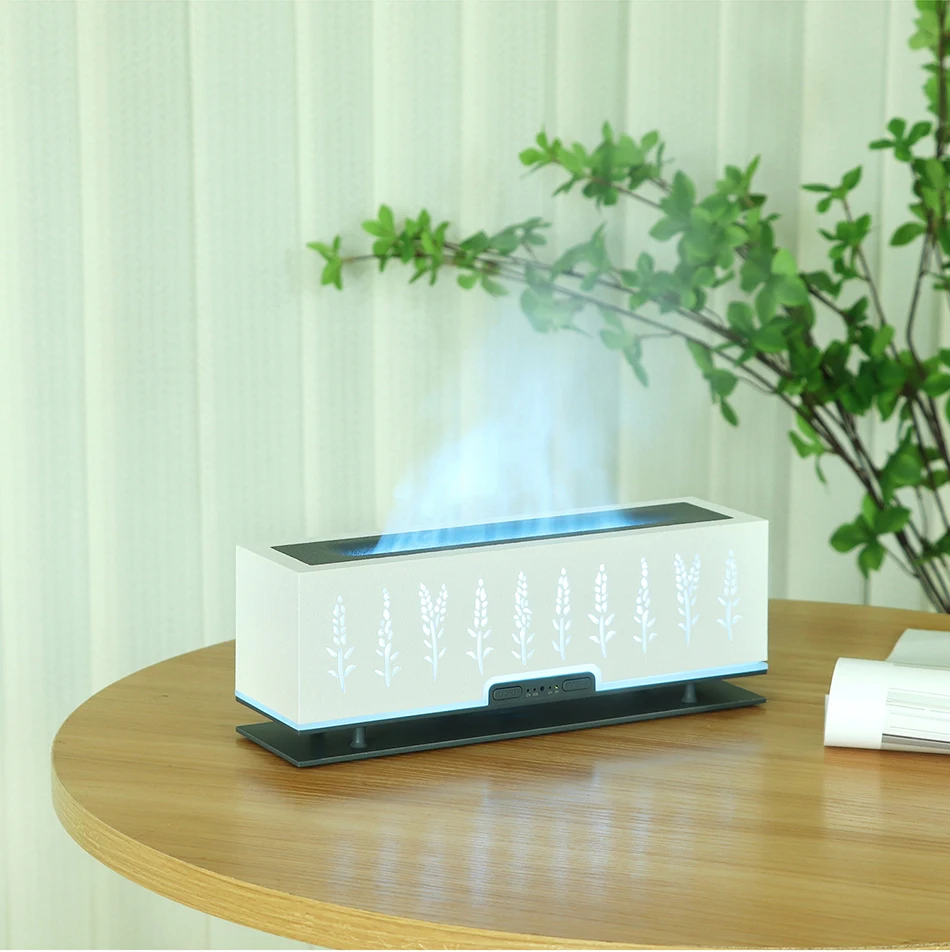 New Product Rectangular Flame Aromatherapy Diffuser Humidifier Purifier ...