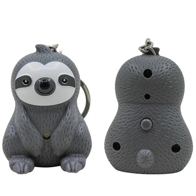 Sloth Keychain - LED Flashlight with Sound & Cartoon Design