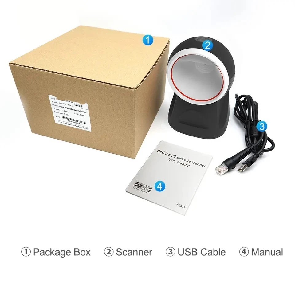 High Quality 2d Desktop Qrcode Tablet Barcode Scanner Supermarkets ...