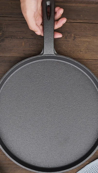 Cast Iron Griddle Uncoated Non-stick Pancake Griddles Pizza Griddle Pan ...