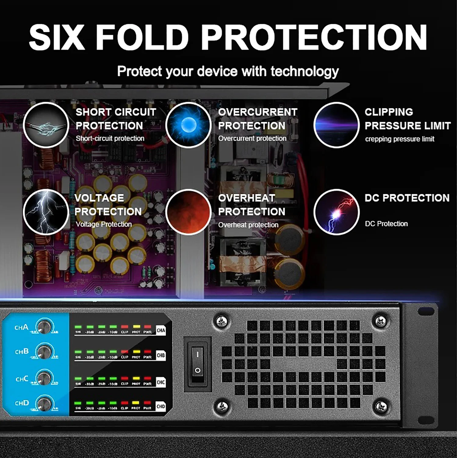 Powerful 600W Amplifier - Ideal for KTV, Church, and Clubs