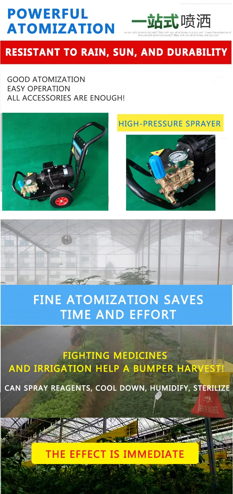 Factory Garden Atomizer Misting Cooling Dust Suppression System High ...