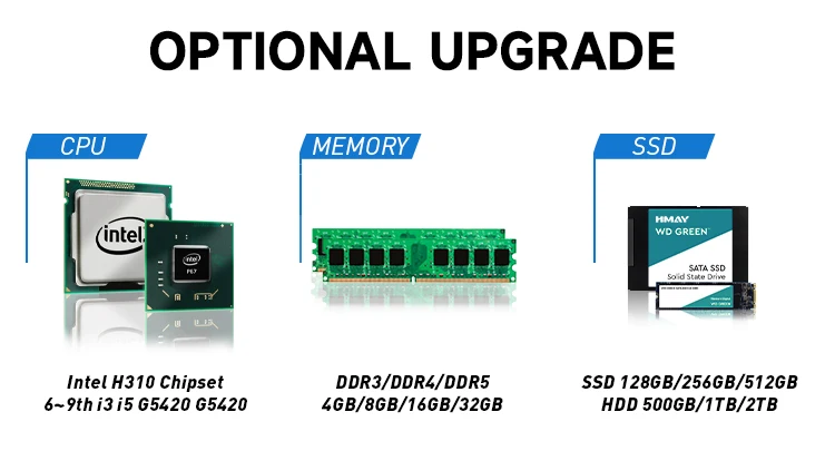 Monoblock I9 Pc Desktop All In One 23.8 27 32 Inch Curved Screen I3 I5 ...