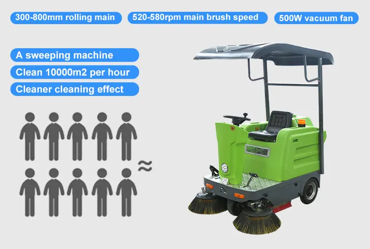 Portable Ride on Electric Sweeper - Efficient Cleaning