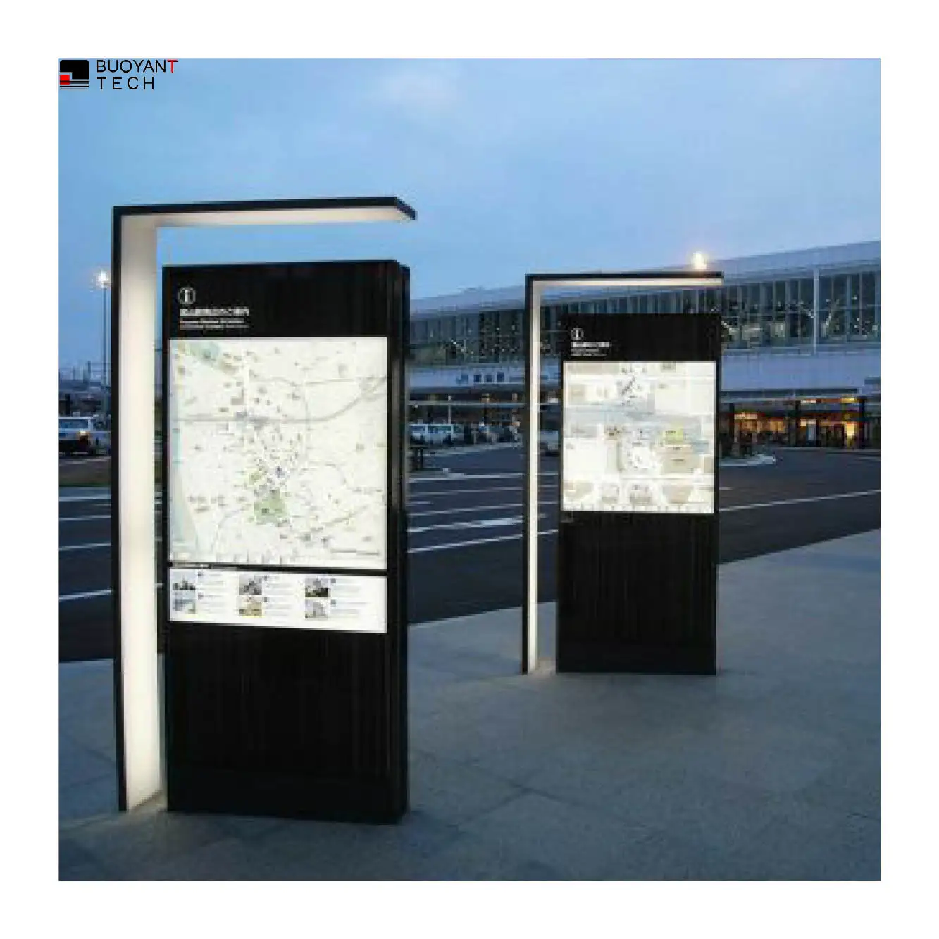 Shopping Mall Touch Screen Digital Signage Displays Vertical Floor ...