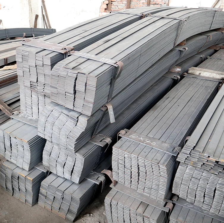 Hot Rolled Black / Galvanized Steel Flat Bar A36 Ss400 S355jr 5160 1095 ...