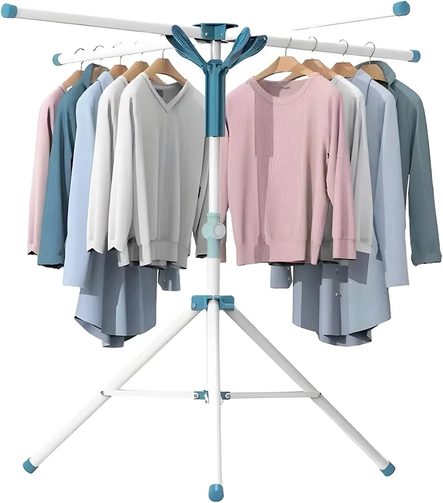 Tripod Clothes Drying Rack Folding Indoor Portable Drying Rack Clothing ...