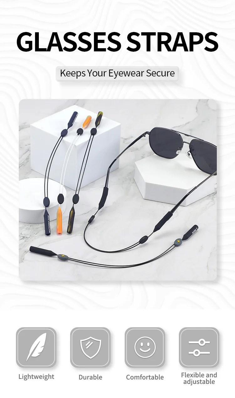 Ultralight Adjustable Sports Eyewear Retainer - Customizable