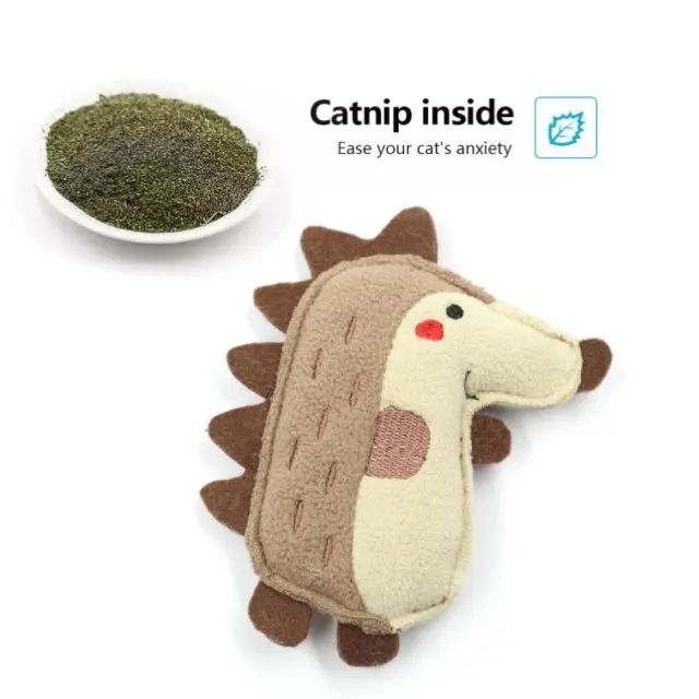 Stock Interactive Chew Crinkle Catnip Stuffed Cat Toy