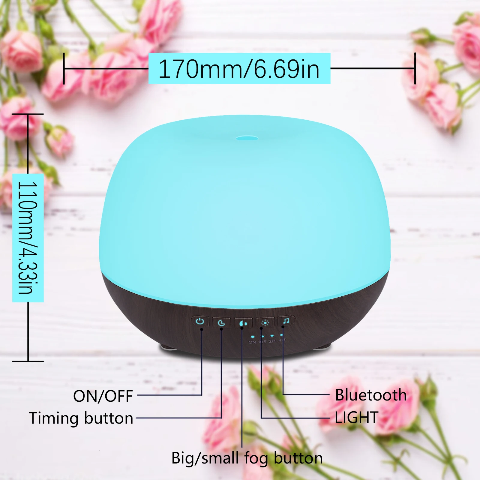 Factory Bluetooth Speaker RGB Led Light Remote Control Humidificateur ...