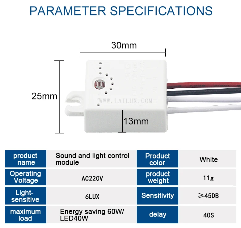 AC220V Smart Outdoor Street Light Sound and Light Control Sensor ...