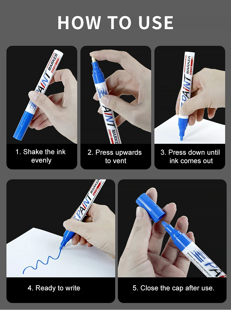MagiArt Non-toxic Oil-based Ink Paint Marker Pens Permanent Fabric ...