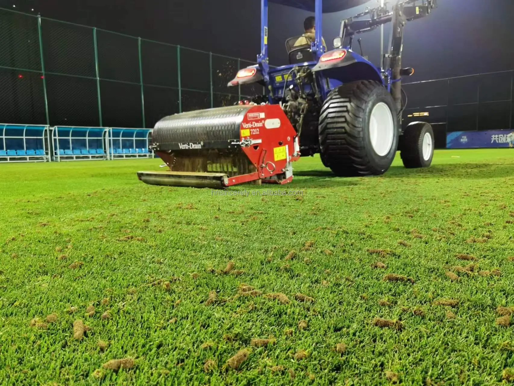 Tractor Drive Big Lawn Maintenance Punching Machine Core Lawn Aerator ...