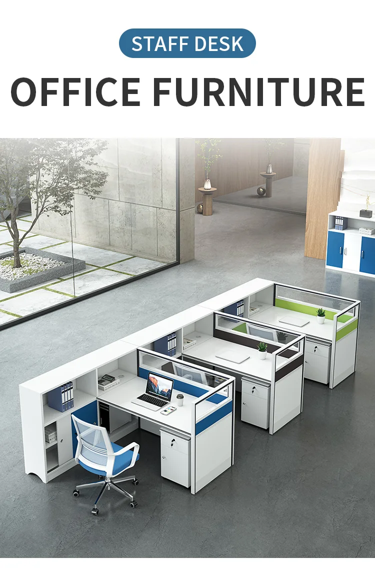 Modern Convertible Modular Cubicle Wooden Office Desk with Extendable ...