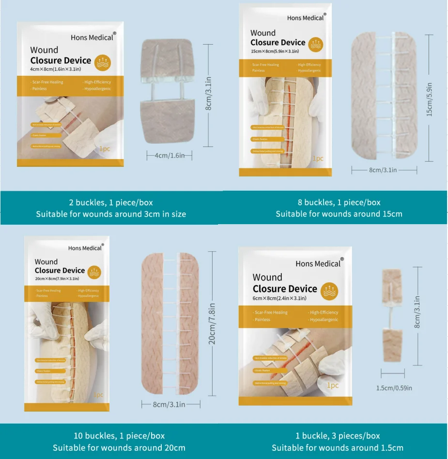 Wholesale Surgical Wound Closure Strip Zipper Band Aid Wound Skin Scar ...