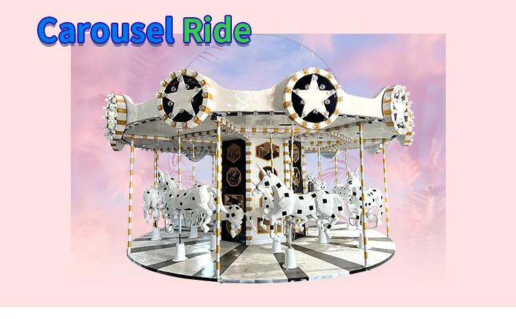 Outdoor Carnival Ride Carousel Music Box Merry Go Round Kids Carousel ...