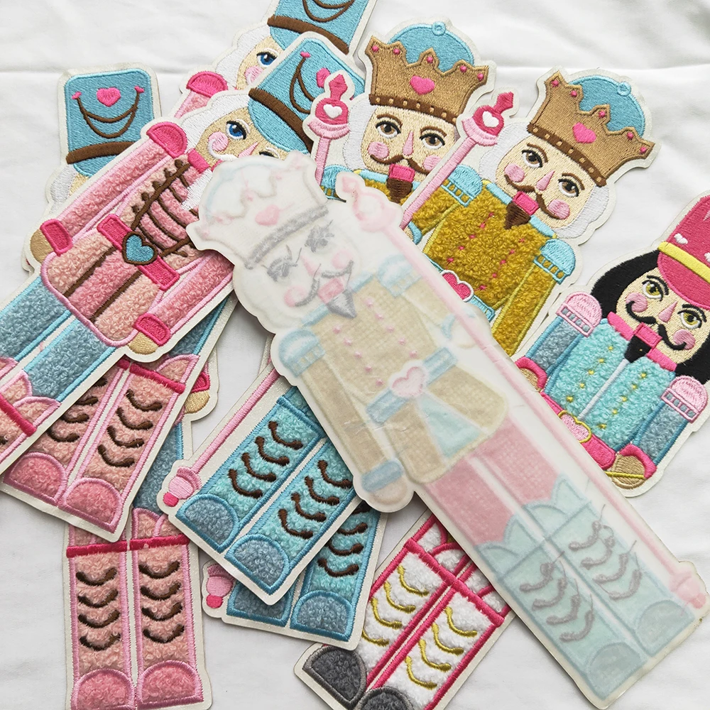 Wholesale Christmas Nutcracker Large Chenille Towel Patches