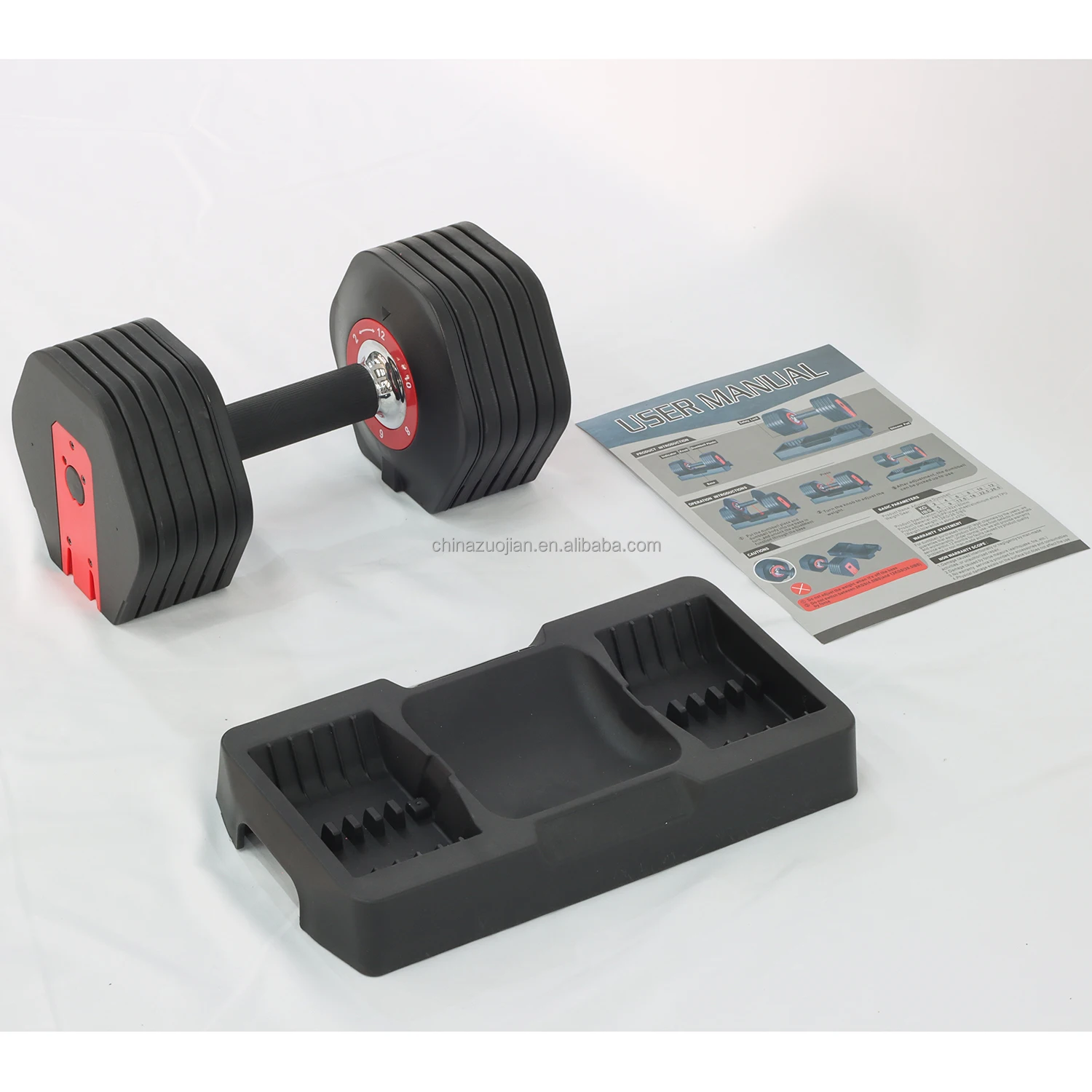 Dumbbell Adjustable Weights Spin Handle With One Hand, 12kg Dumbbell 6 ...