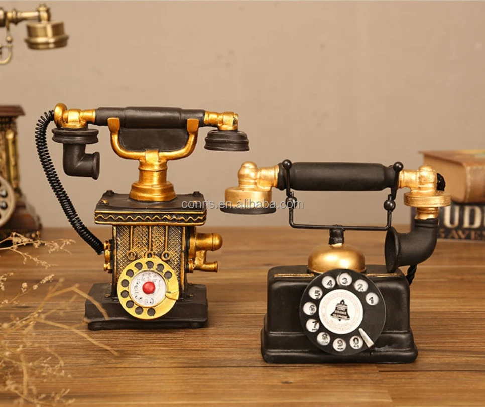 Classic Antique Retro Vintage Resin Telephone Decorations Old Fashon ...