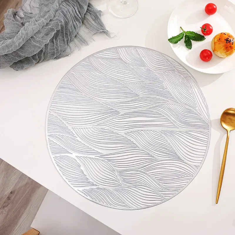Modern Design Tabletex Metallic Gold Charger Plates Mats Vinyl Pressed ...