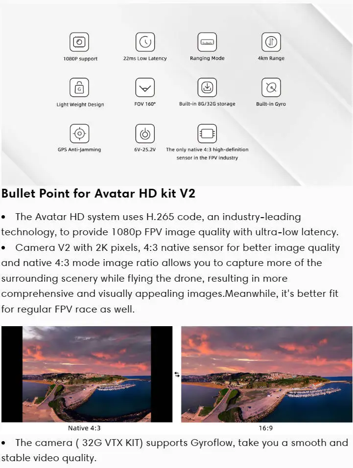 CADDXFPV Kit AvatarPro High Frame Starlight Night Vision Avatar HD Kit ...