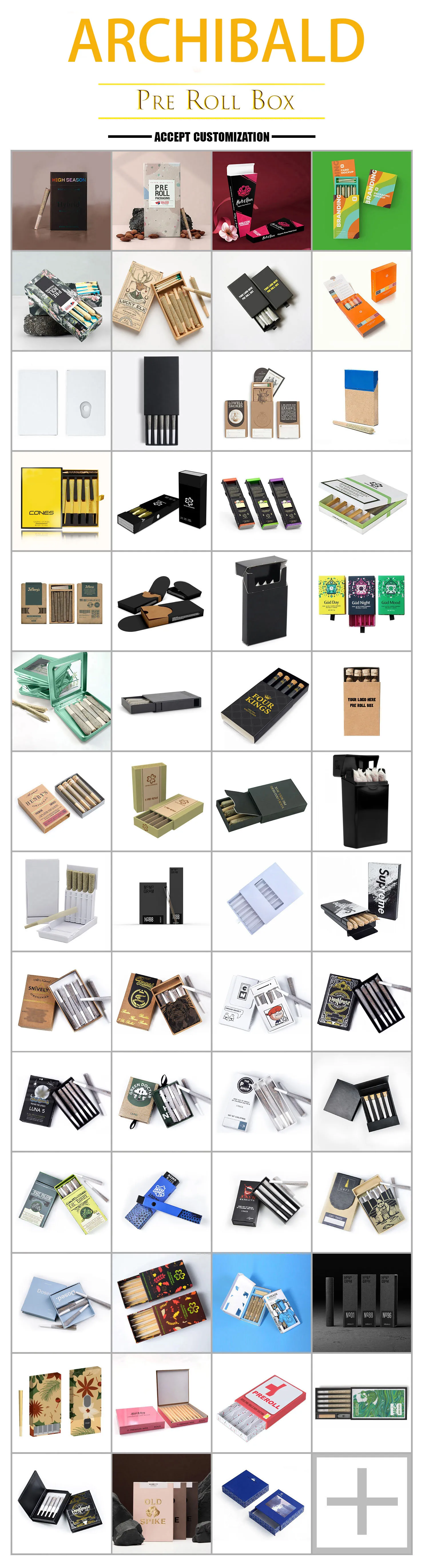 Custom Logo Pre Clamshell Roll Edible Packaging Metal Aluminum Box With ...