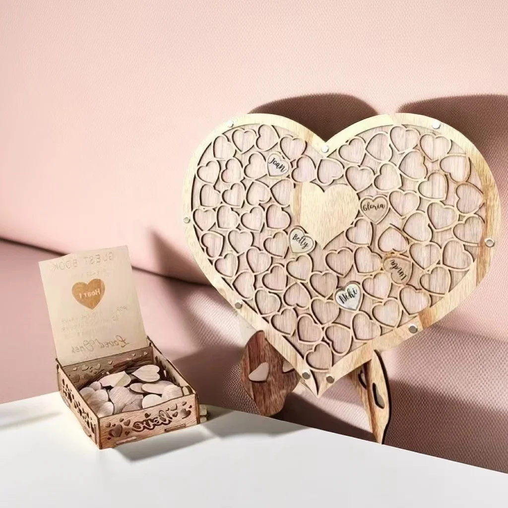 Wood Wedding Guest Book Stand Frame Sign Book Alternative,Fashion ...