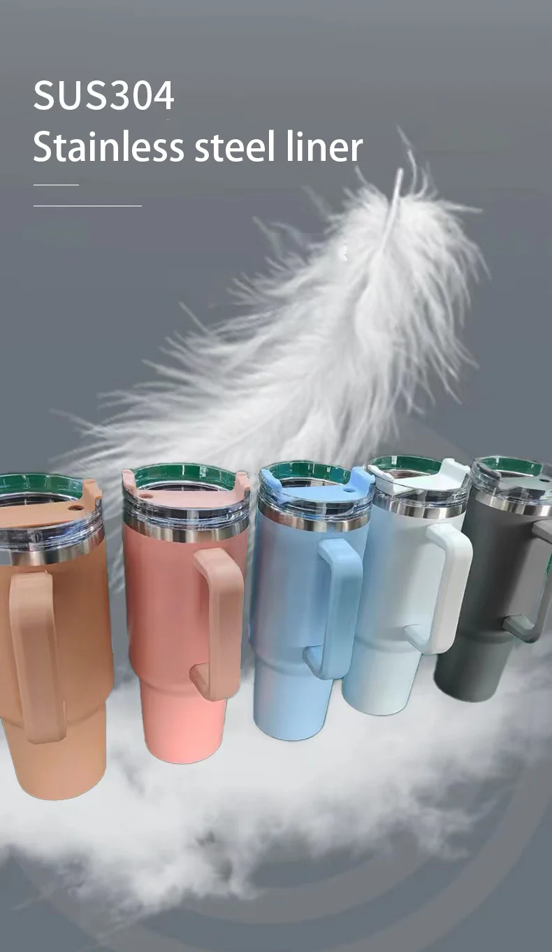 2023 New Arrival 304 Stainless Steel Thermos Cup 40oz Straw Large Ice ...