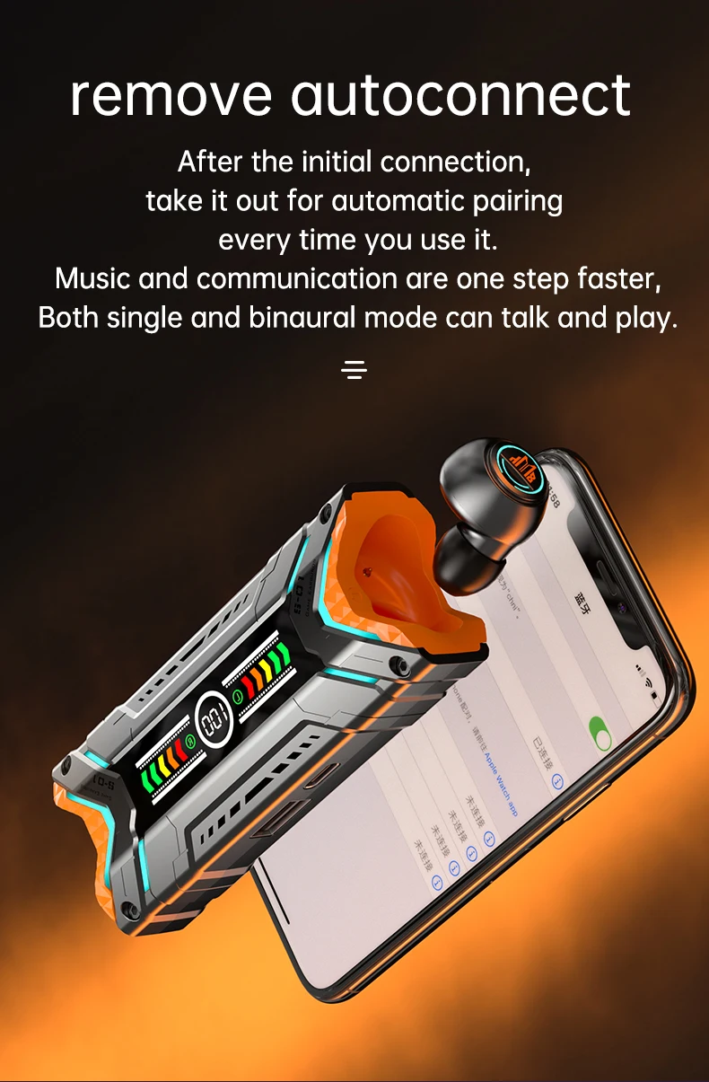 2023 V5.3 M48 TWS Earphones - 9D Hifi Stereo Gaming Earbuds