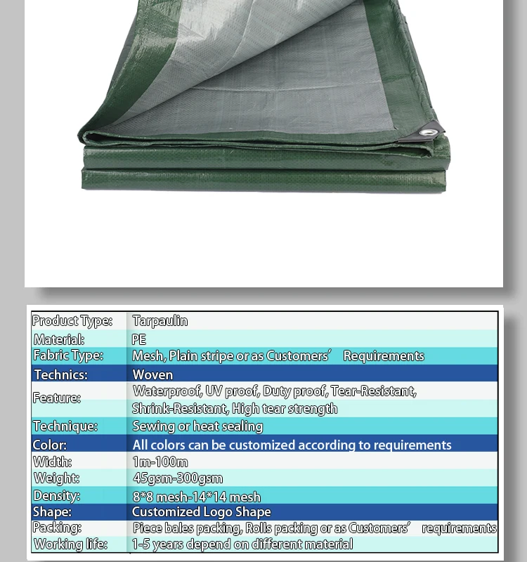 Black Line Pe Tarpaulin With Logo High Quality 100% Waterproof Black Reinforcing Line And White ...