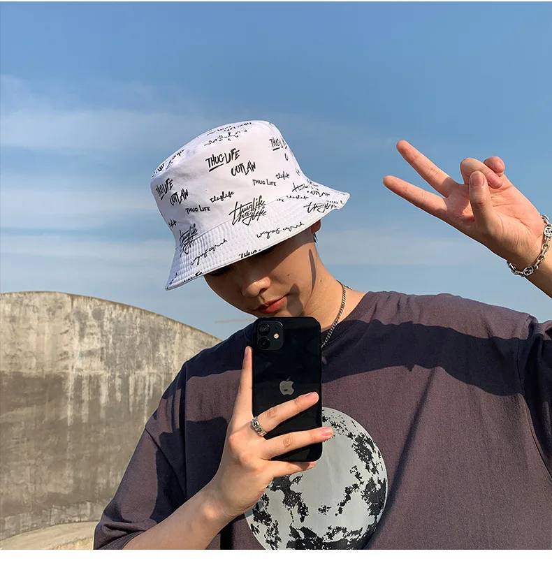 Wholesale Bulk Black And White Reversible Thug Life Embroidered And ...