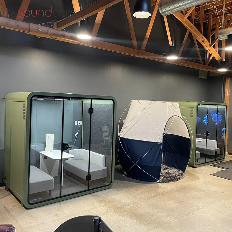 Single Seater Office Meeting Booth With Computer Desk for Private ...