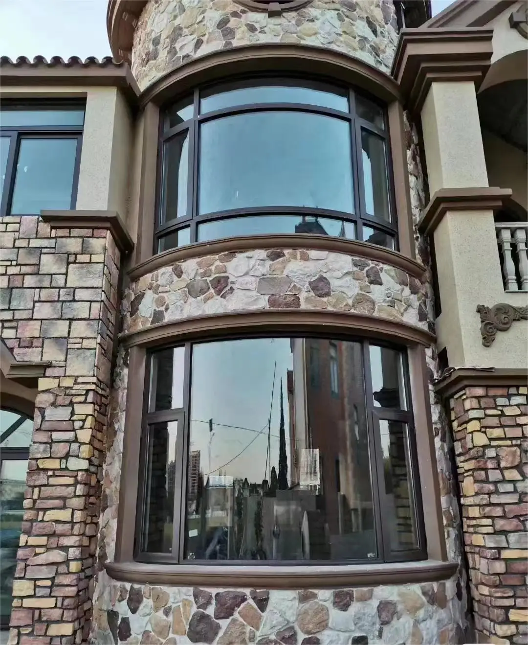 Modern Popular Curved Casement Half Circle Aluminum Window Aluminum ...