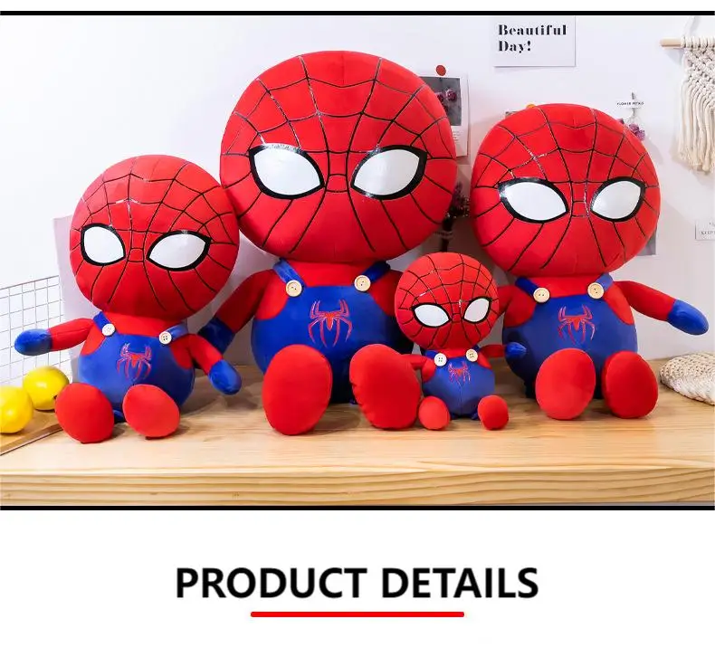 New Design Cartoon Spider-man Plush Doll Classic Reduction Spider Plush ...