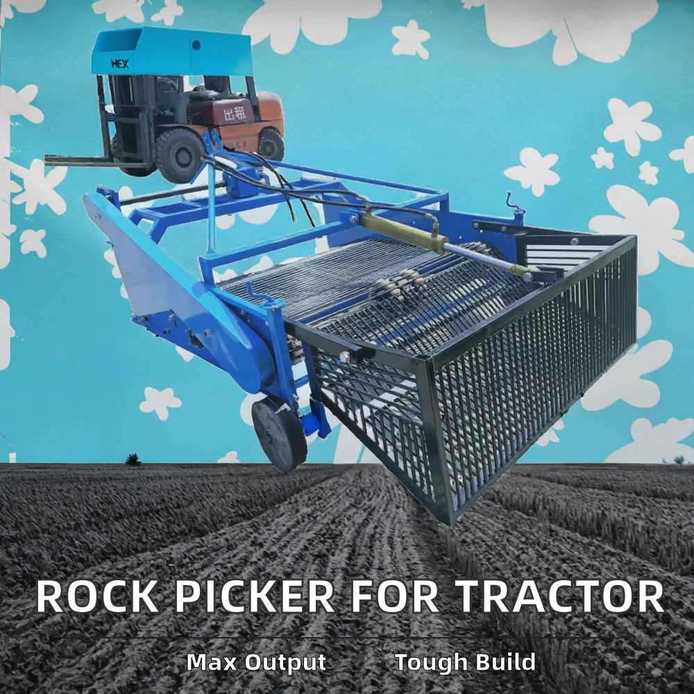 High Productivity Tractor Rock Picker Machine Stone Farm Collection ...