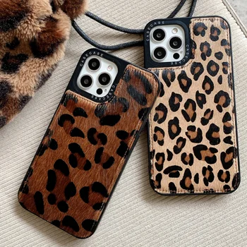 Luxury Real Animal Fur Leopard Print Shock Proof Phone Case For Iphone ...