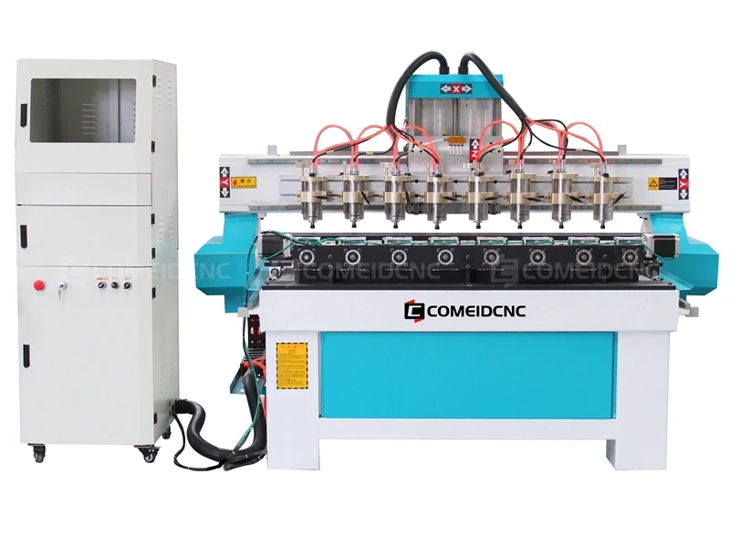 1325 Multi Head Drilling Machine Cnc Rotary Table 4 Axis For Wood Table ...