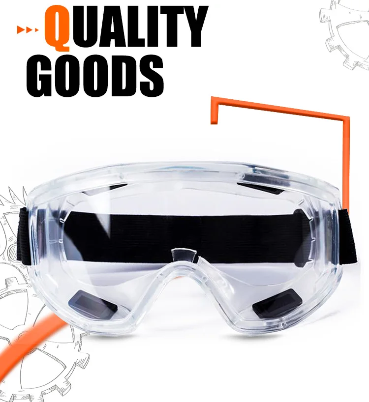 Kseibi High Quality Wide-vision Safety Goggle Lens Color Clear For Eye ...