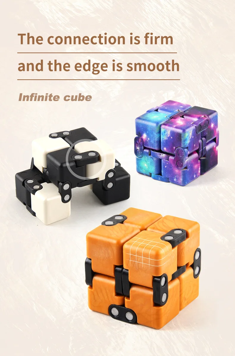 Fidget Cubos Juguetes Anti Stress Relief Fingertip Plastic Infinity ...